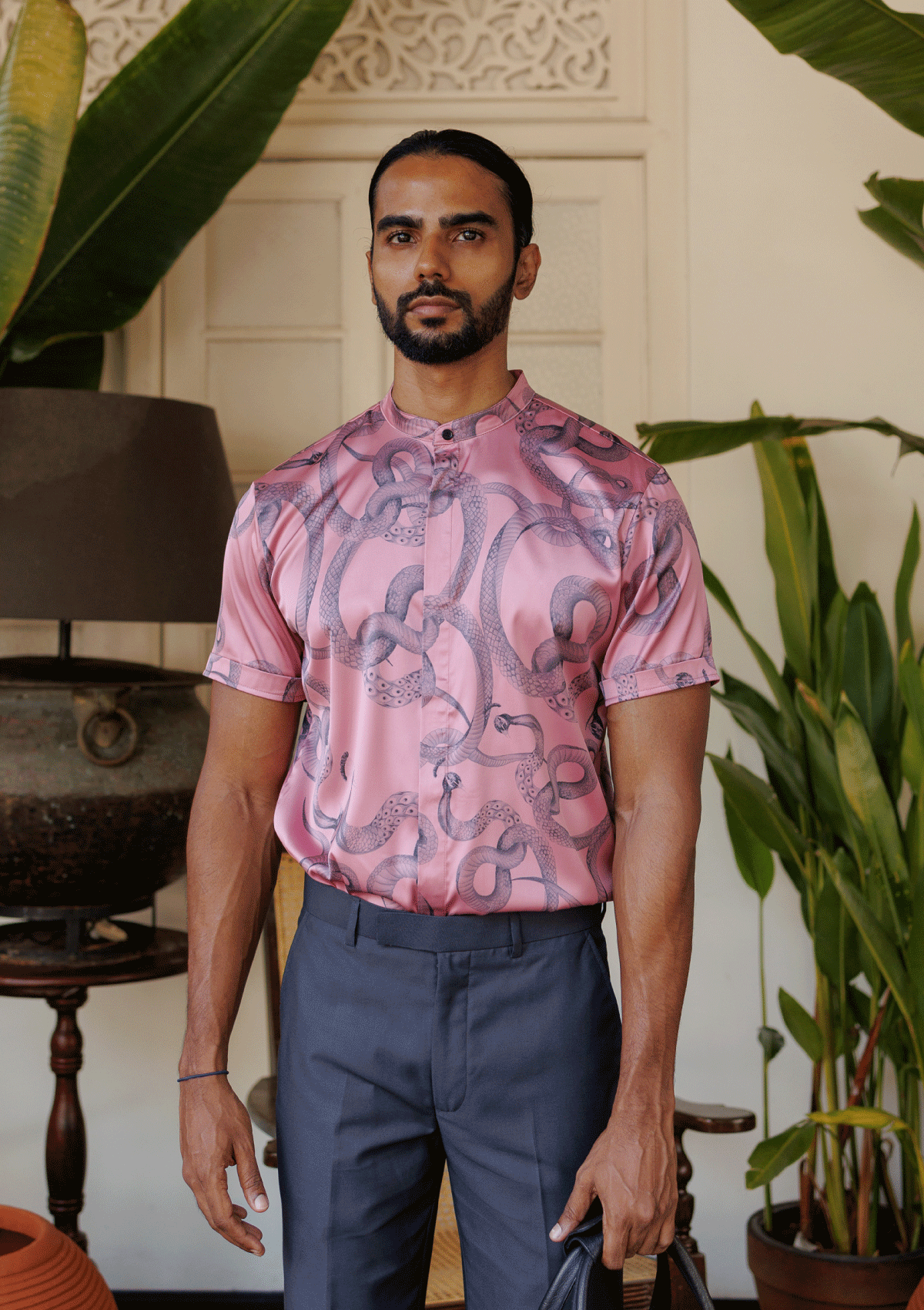 Pink Mono Serpent Shirt – Tharshana - Online Design Store