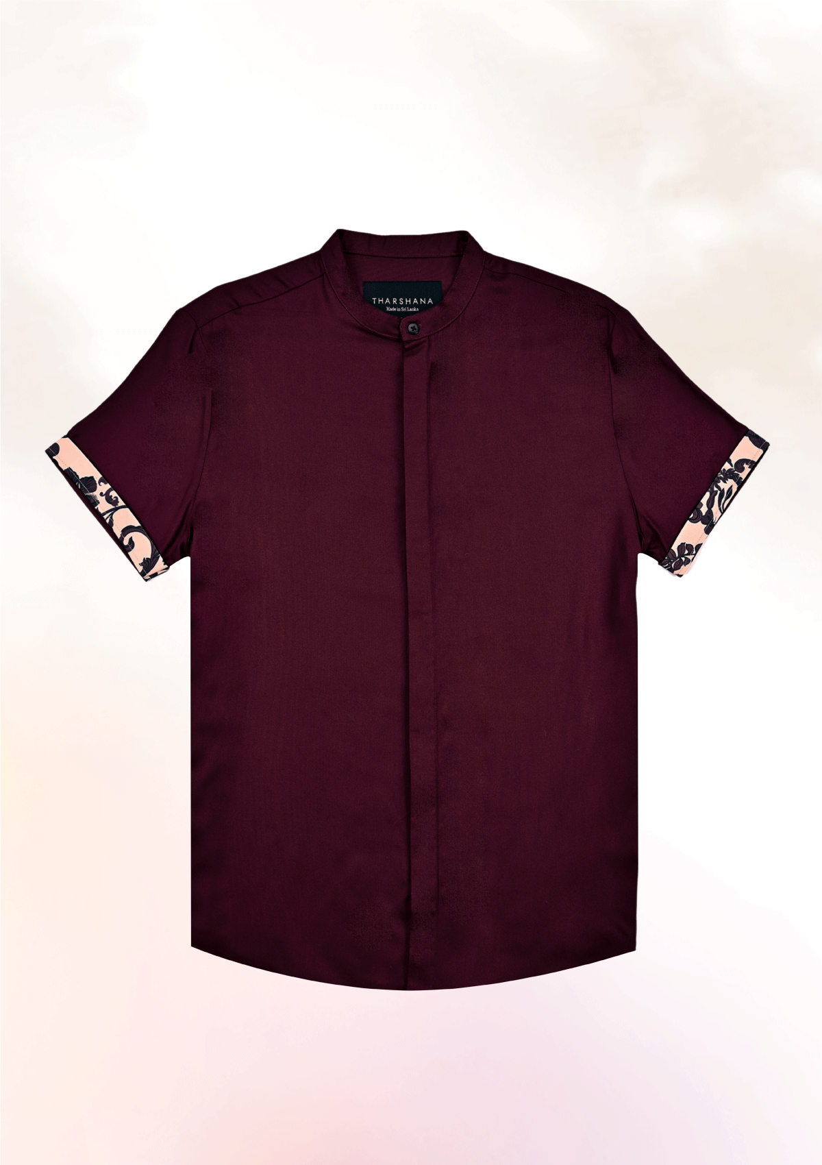 DARK Rosewood Contrast cuff shirt – Tharshana - Online Design Store