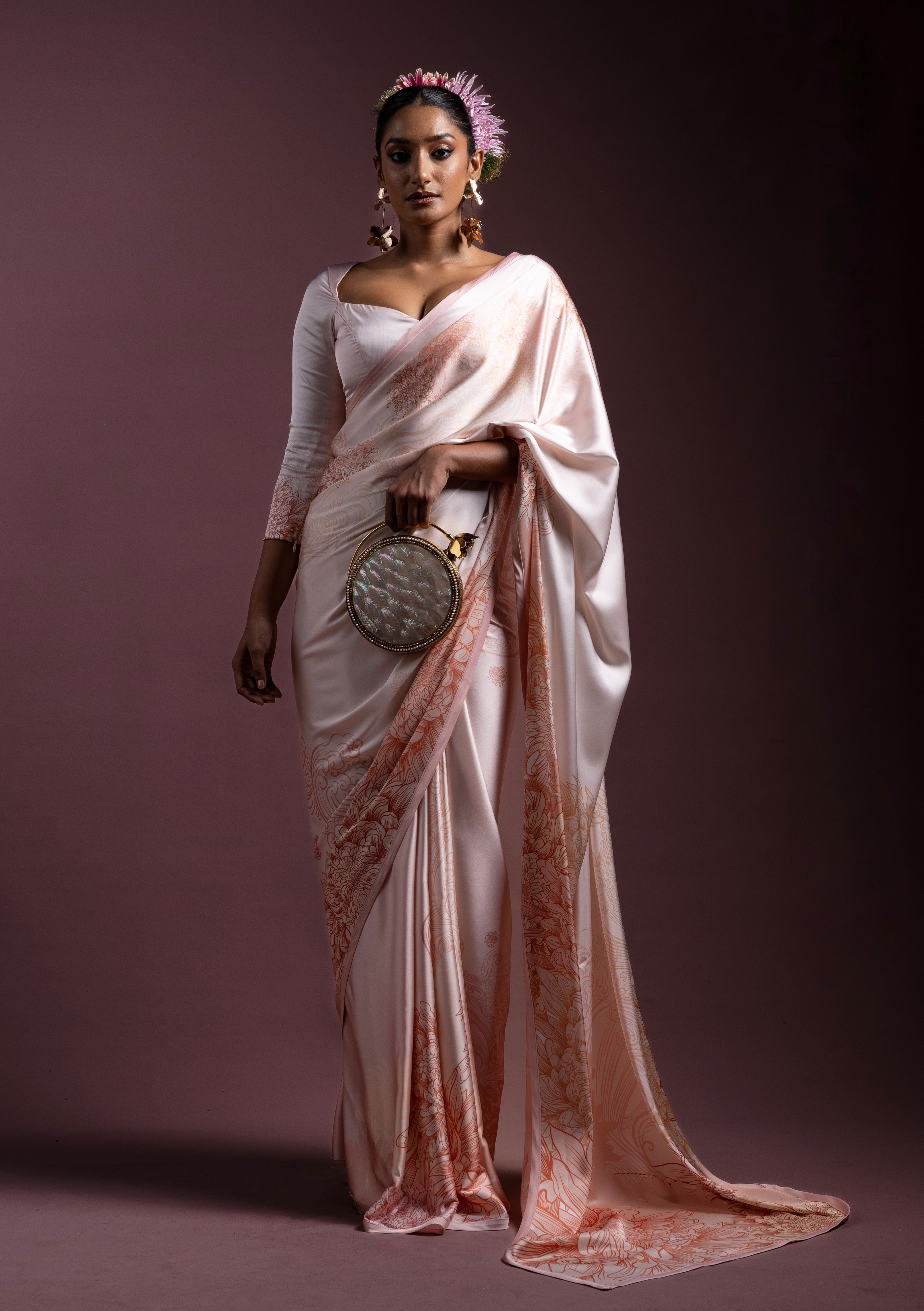 chrysanthemum Saree – Tharshana - Online Design Store