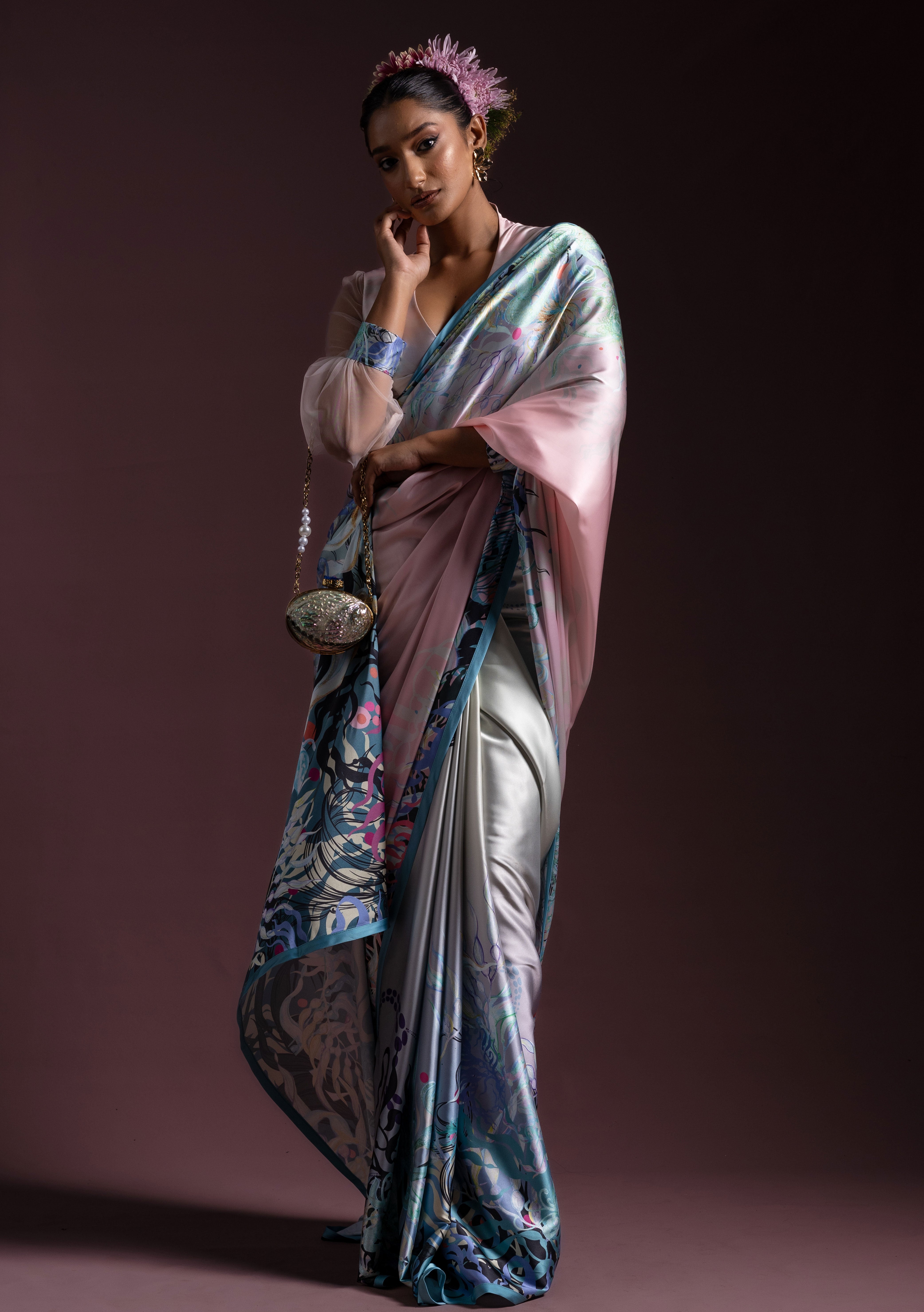 Seaweed goddess Saree – Tharshana - Online Design Store