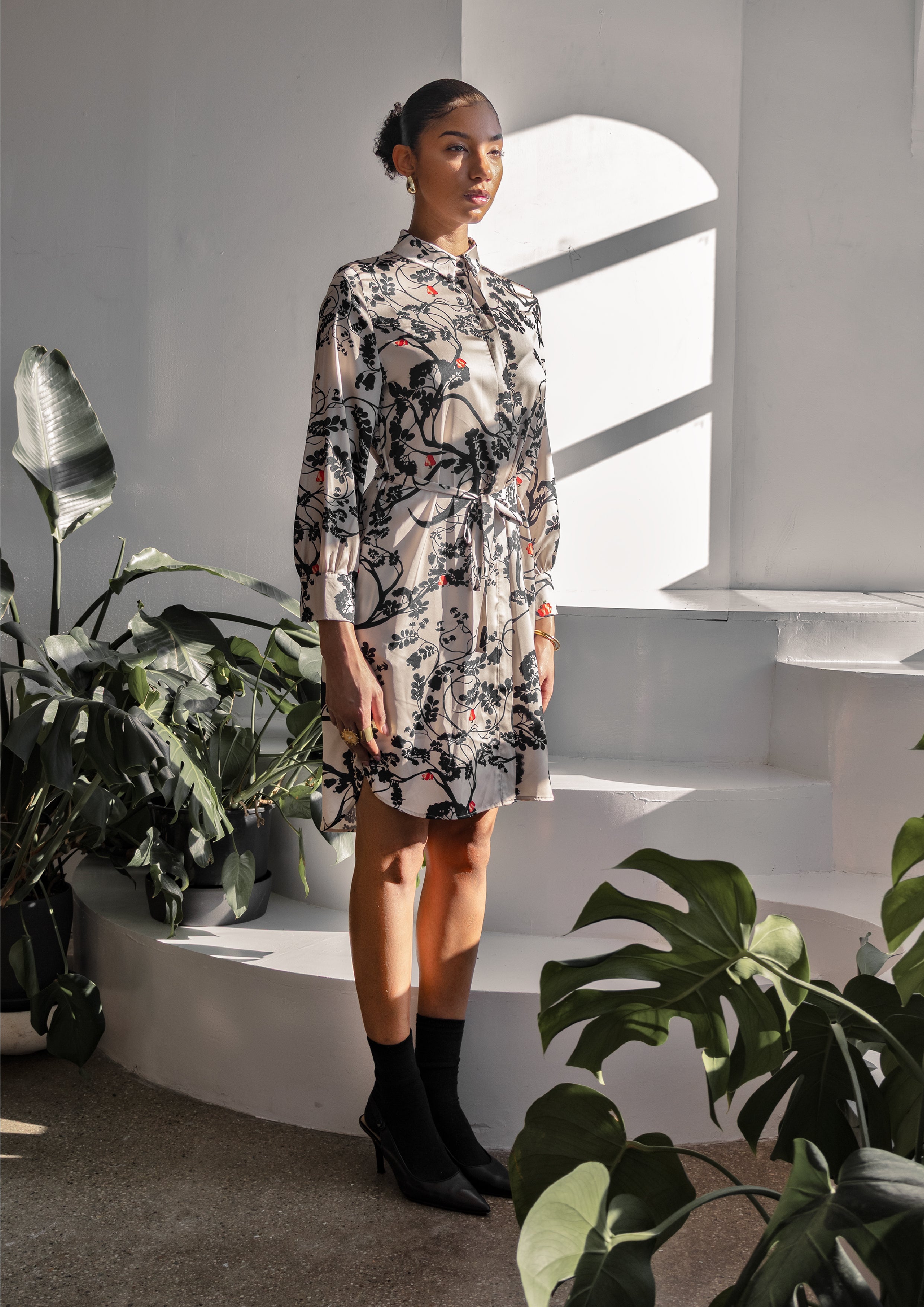 Cashew Tree Shirt Dress – Tharshana - Online Design Store