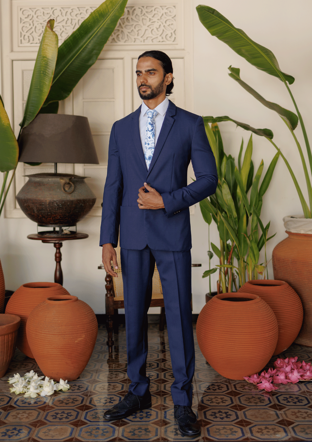 Cobalt Whimsical Tie – Tharshana - Online Design Store