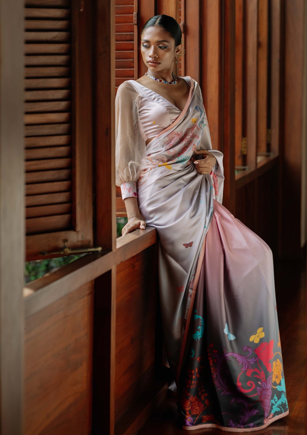 Baroque Ombre Tulip Saree – Tharshana - Online Design Store