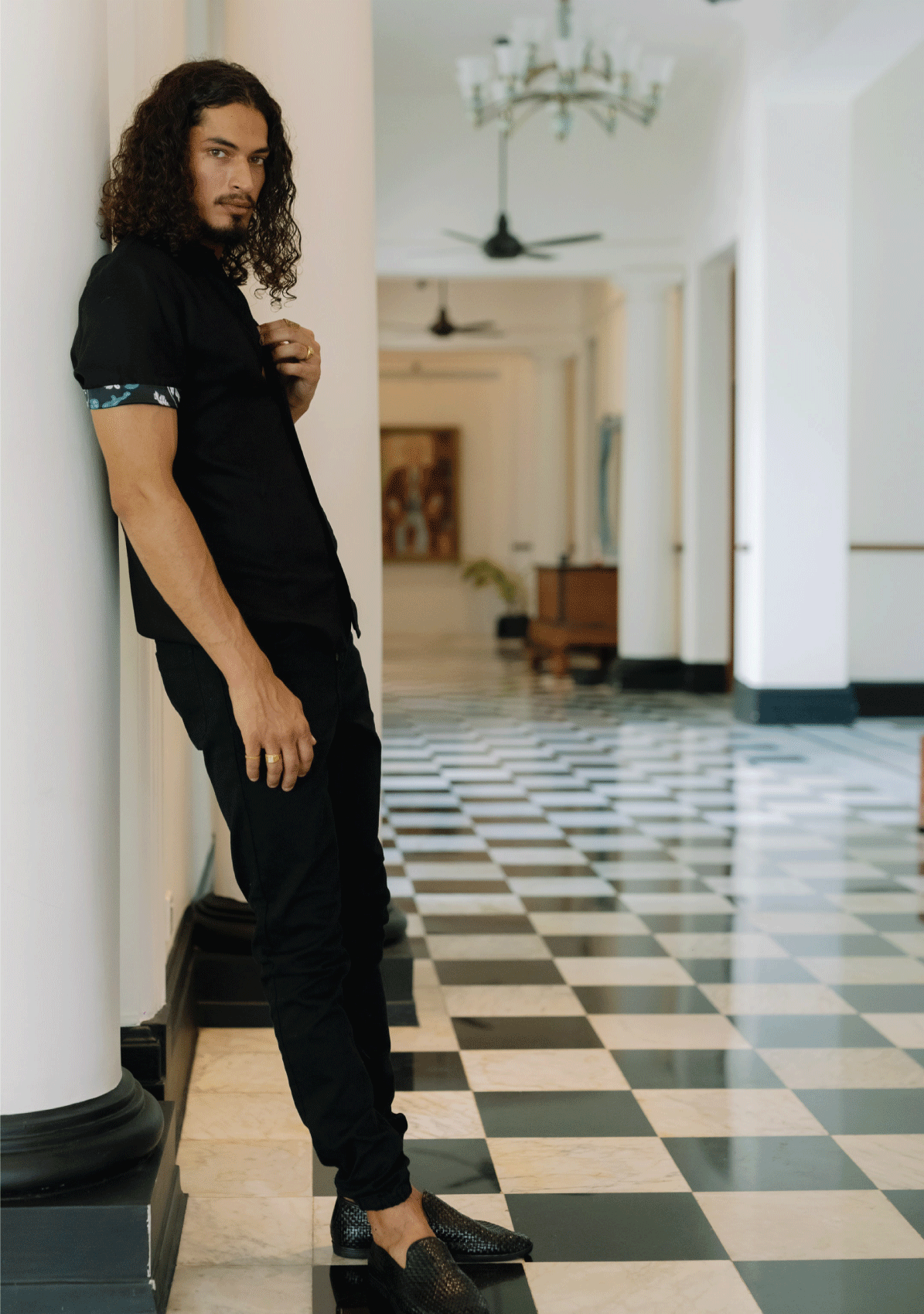 Black Contrast cuff shirt – Tharshana - Online Design Store